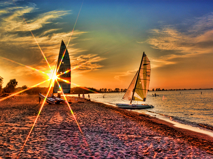 Sandy stretches and moody skies create a dramatic lakescape. Ohio's answer to the brooding British seaside. Photo credit: Jeff T