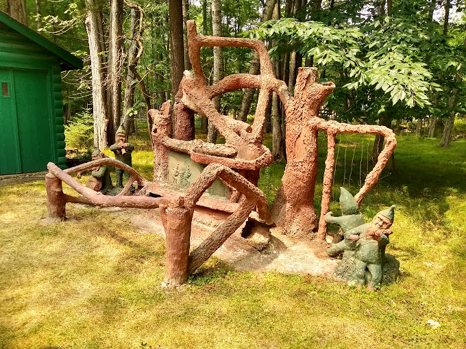 Forest of the peculiar! These woodland creatures look like they're having a secret party when no one's watching.
