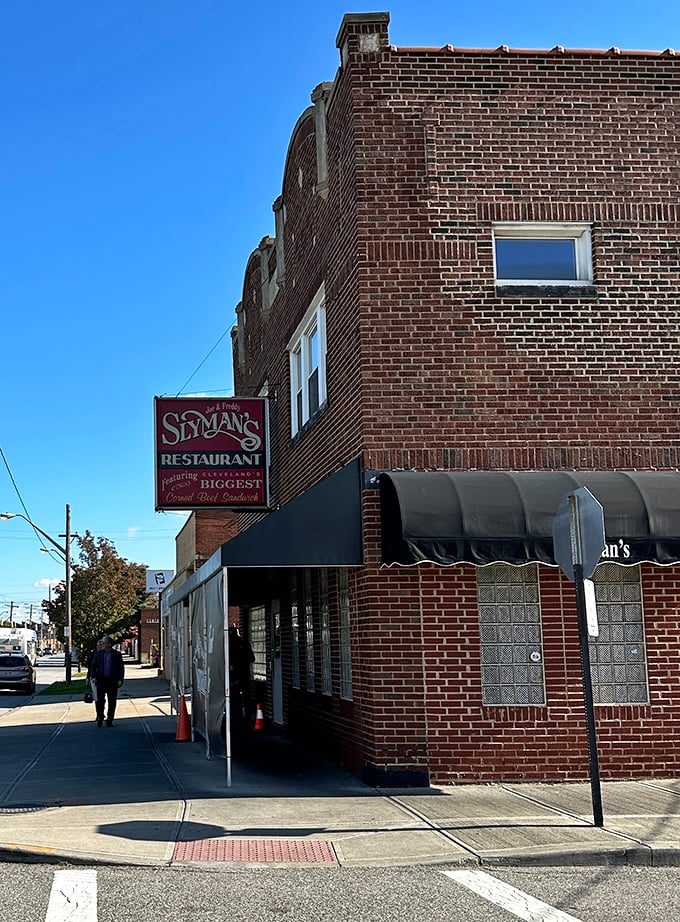 Slyman's iconic sign is like a bat signal for corned beef lovers. Prepare for sandwiches that require a game plan.