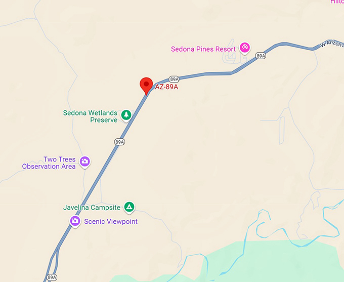 arizona state route 89a map
