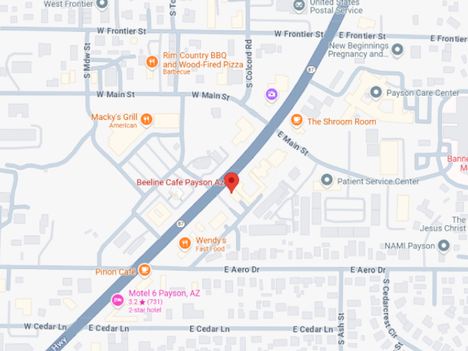 beeline cafe payson az map