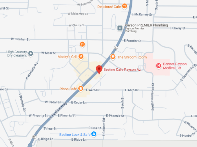 beeline cafe payson az map