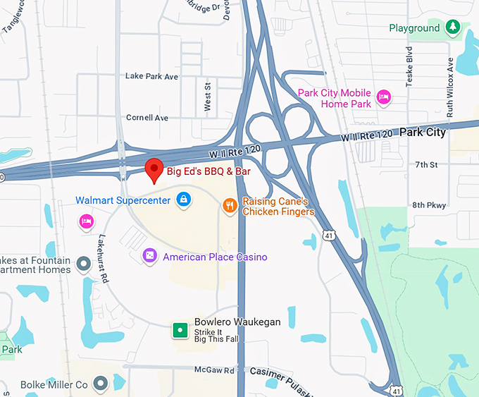 big ed's bbq & bar map