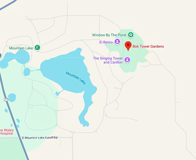 bok tower gardens map