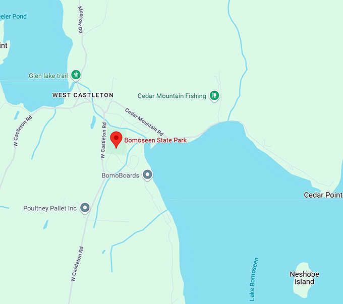 bomoseen state park map