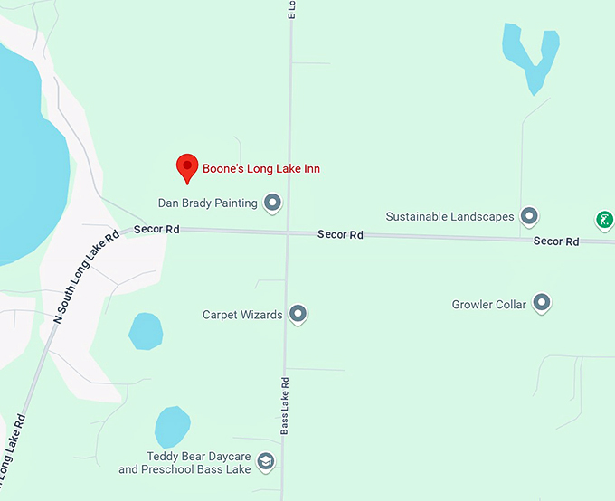 boone's long lake inn map