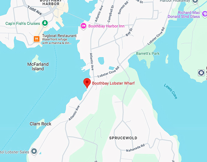 boothbay lobster wharf map
