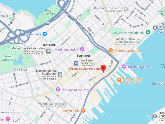 cheese louise portland map