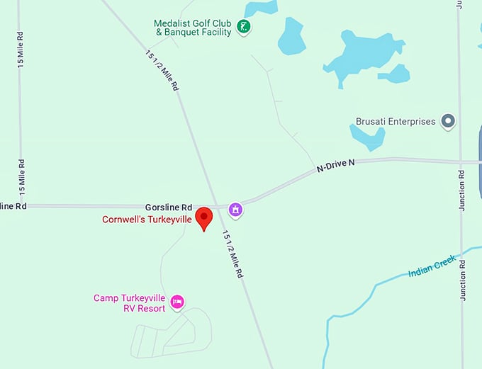 cornwell's turkeyville map