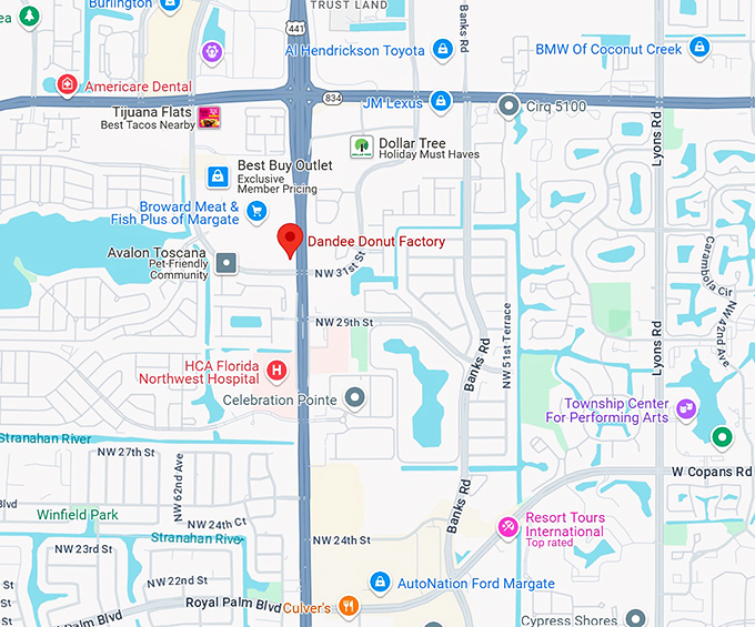 dandee donut factory map