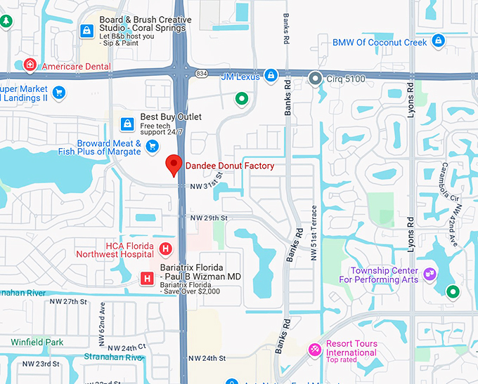 dandee donut factory map