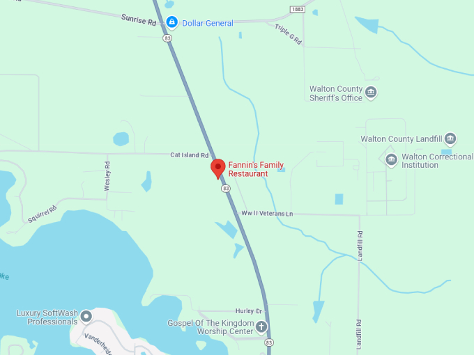 fannin&rsquo;s family restaurant map