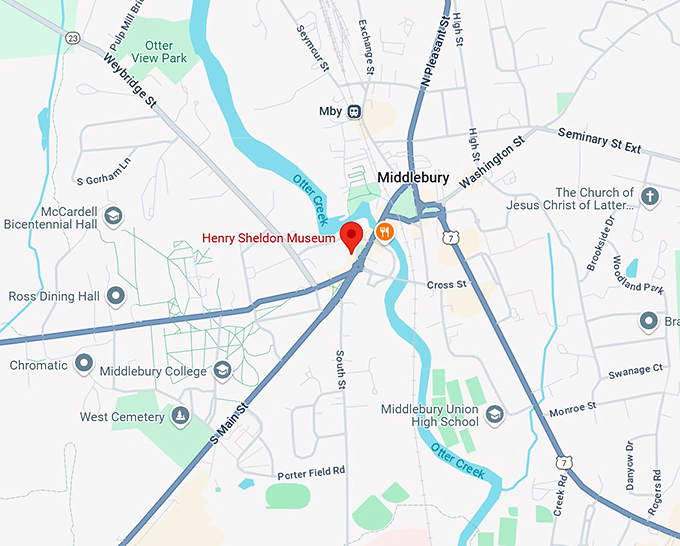 henry sheldon museum map