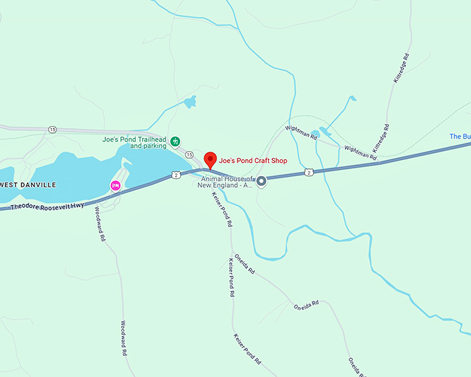 joe's pond craft shop map