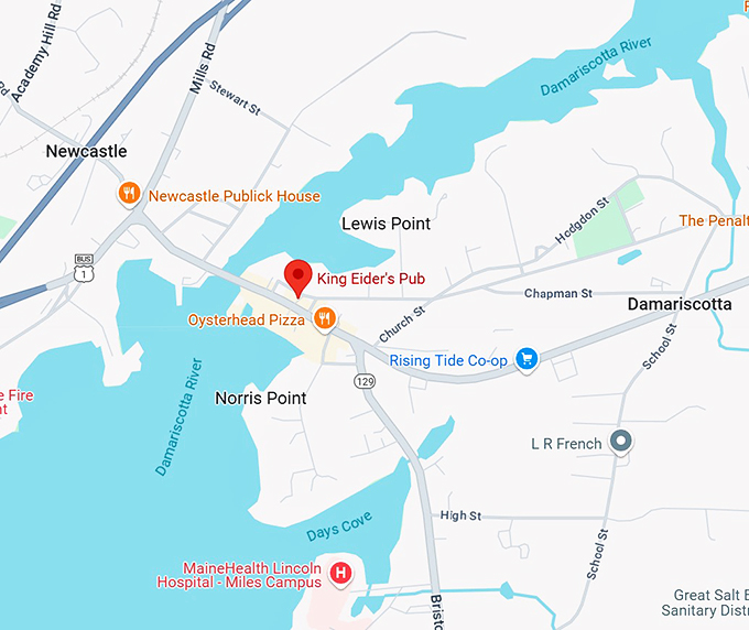 king eider's pub map