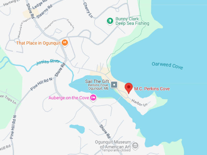 m.c. perkins cove map