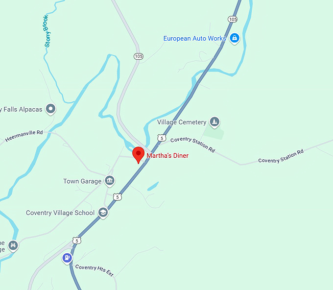martha&rsquo;s diner map