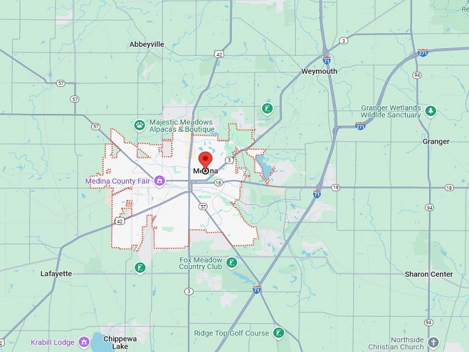 medina ohio map