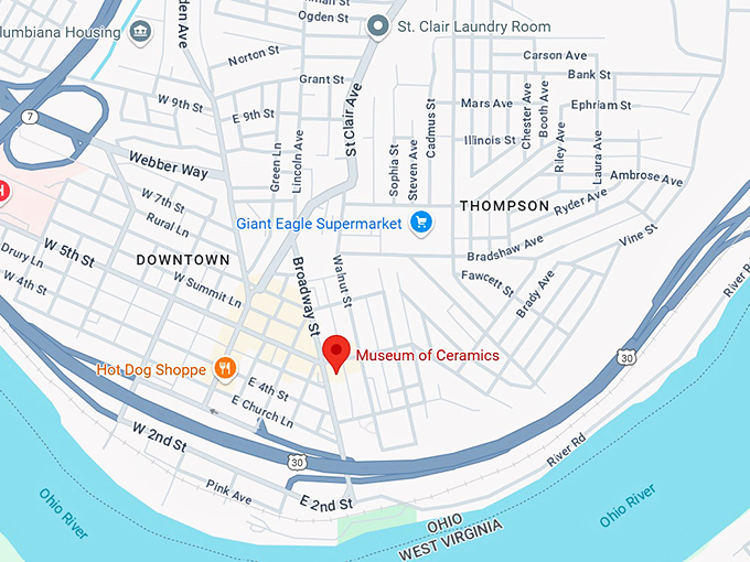 museum of ceramics map