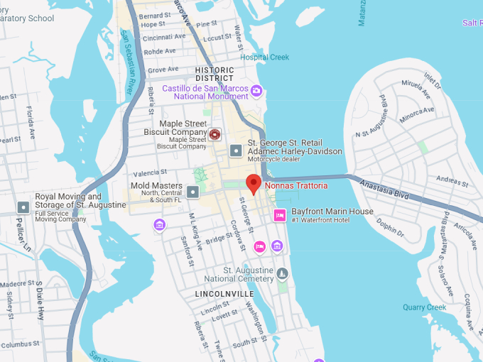 nonna's trattoria map