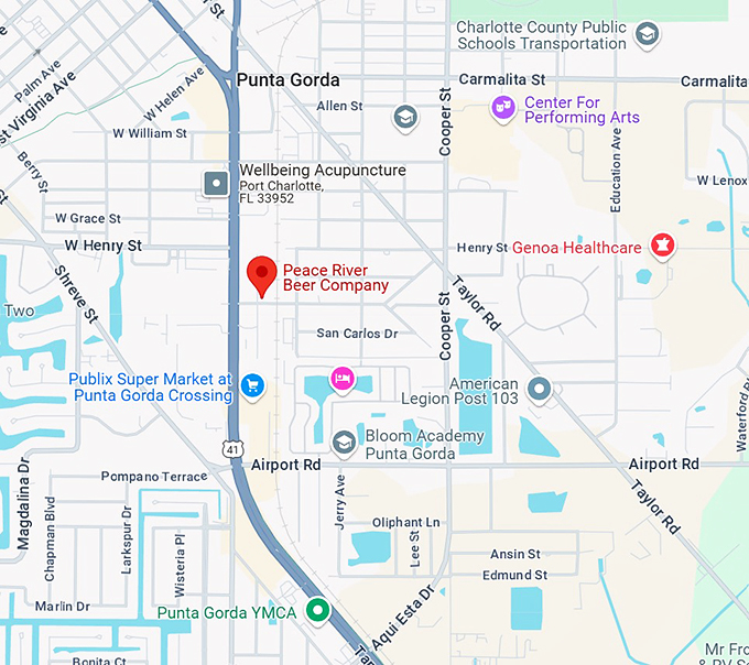 peace river beer company map