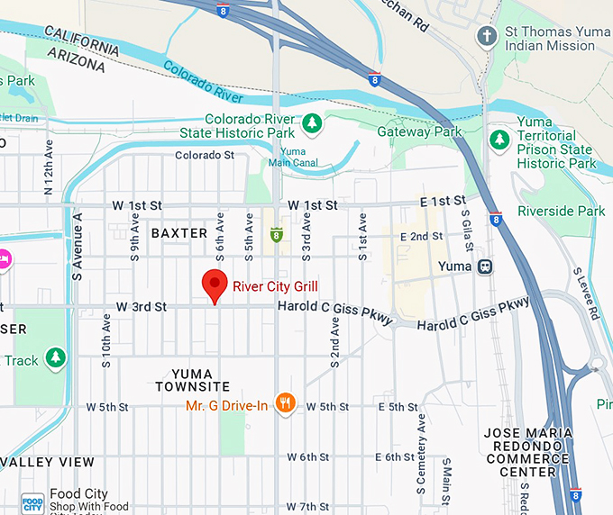 river city grill map