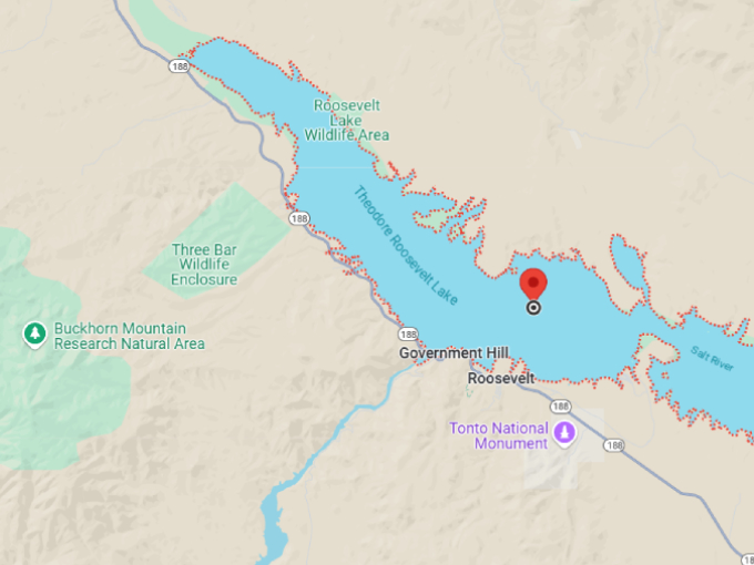 roosevelt lake map