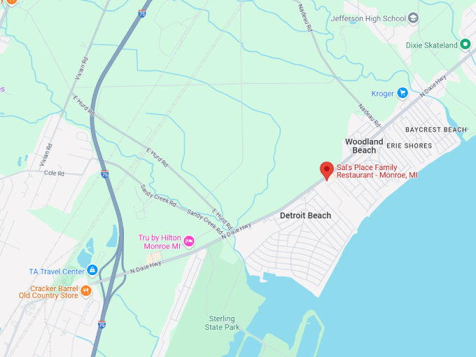 sal's place family restaurant monroe, mi map