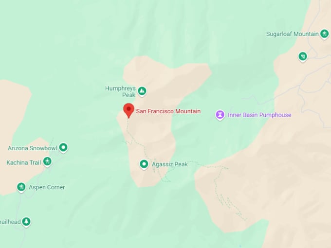 san francisco peaks scenic road map