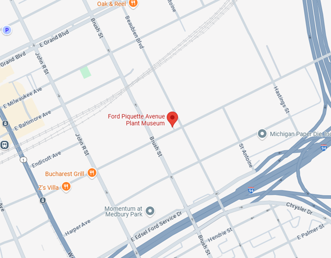 16. Ford Piquette Avenue Plant map