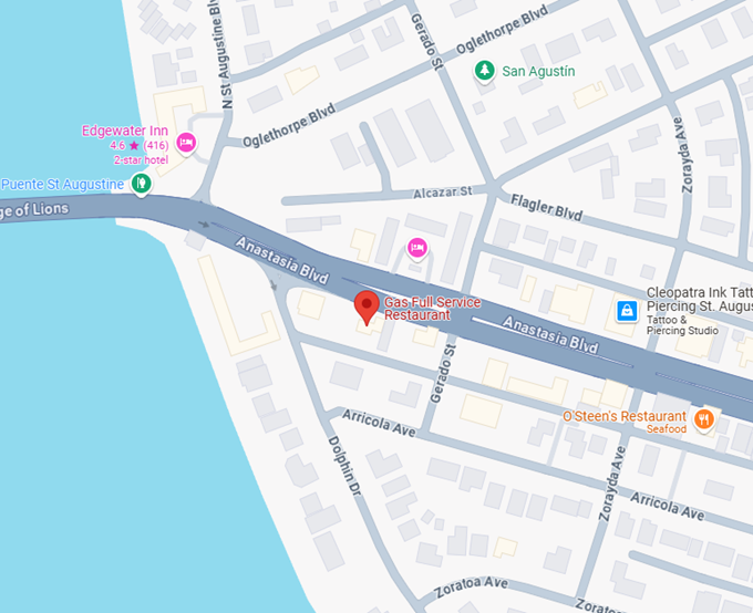 16. Gas Full Service Restaurant map