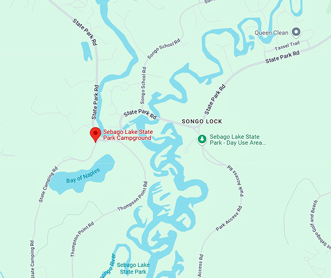 sebago lake state park map