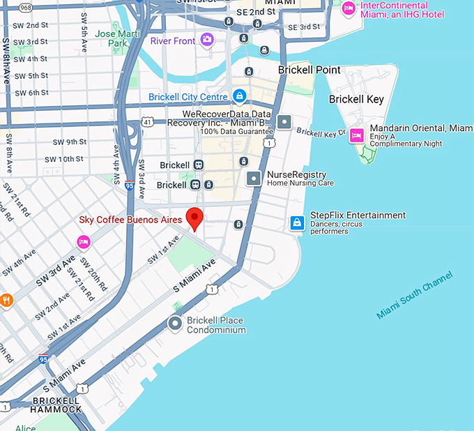 sky coffee buenos aires map