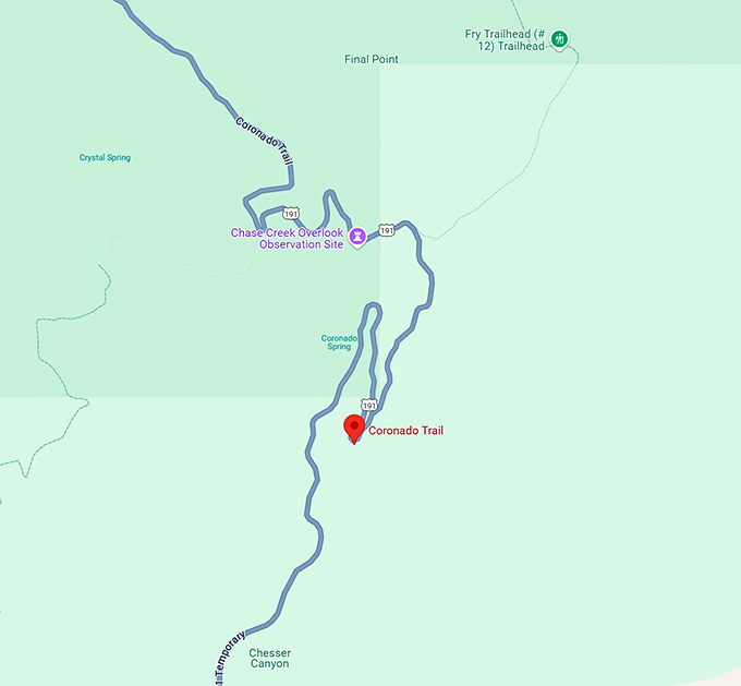 the coronado trail scenic byway map