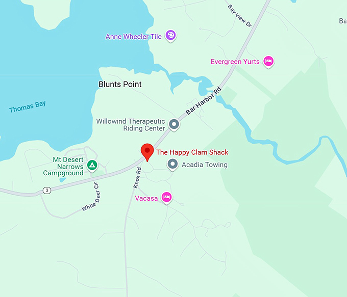 the happy clam shack map