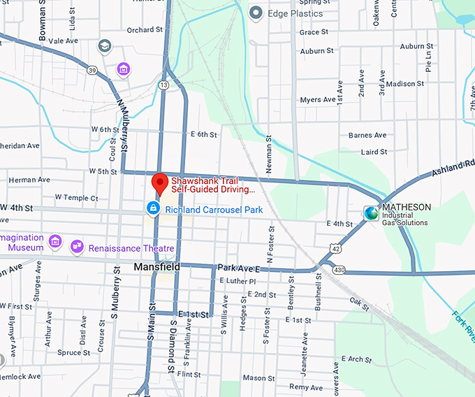the shawshank trail map