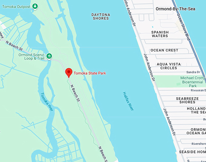 tomoka state park map