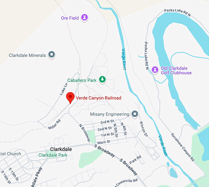 verde canyon railroad map