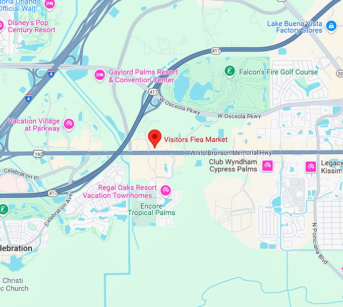 visitors flea market map