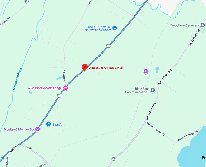 wiscasset antiques mall map