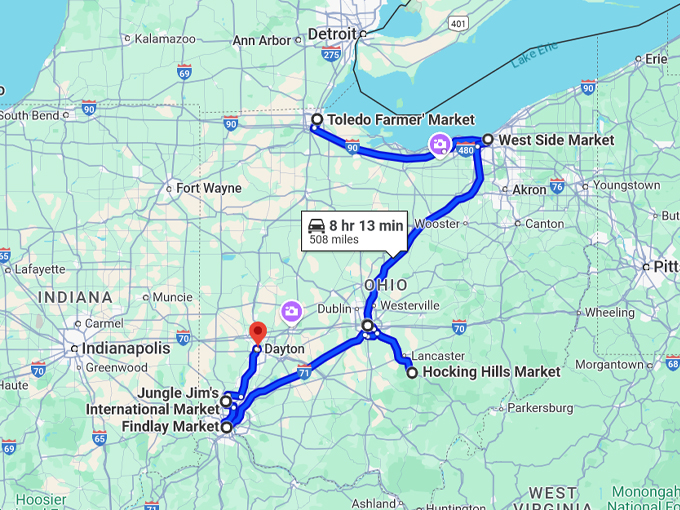 charming markets ohio map