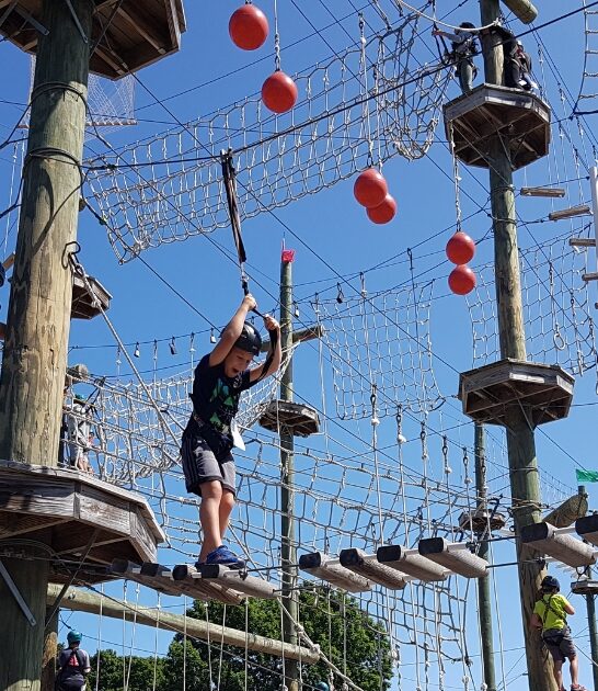 exhilarating ropes course maine ftr