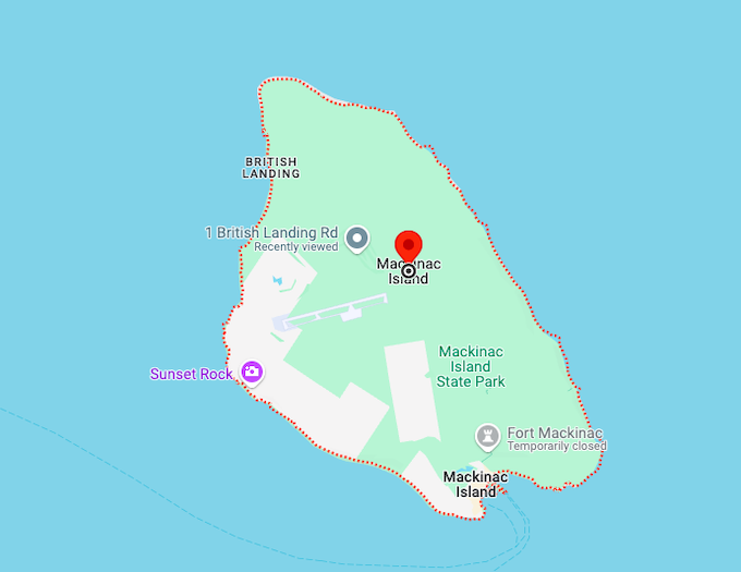 16. Mackinac Island map