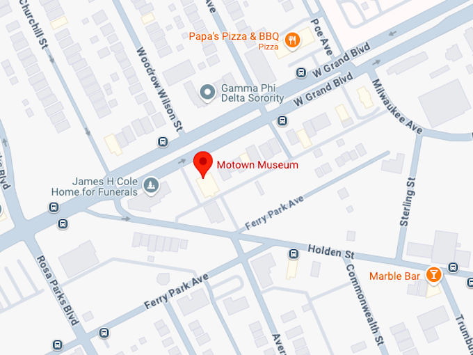 16. Motown Museum map