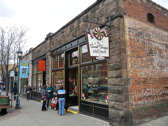 A sweet oasis in the desert! This charming storefront beckons like a siren song to sugar-lovers, promising confectionery delights within its historic walls.