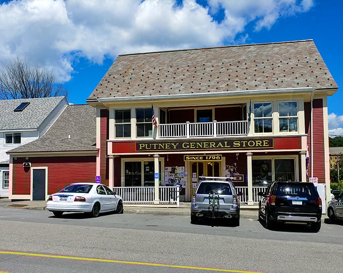 Step into a time machine disguised as a general store! This charming red facade has been welcoming hungry travelers and locals alike since 1796.