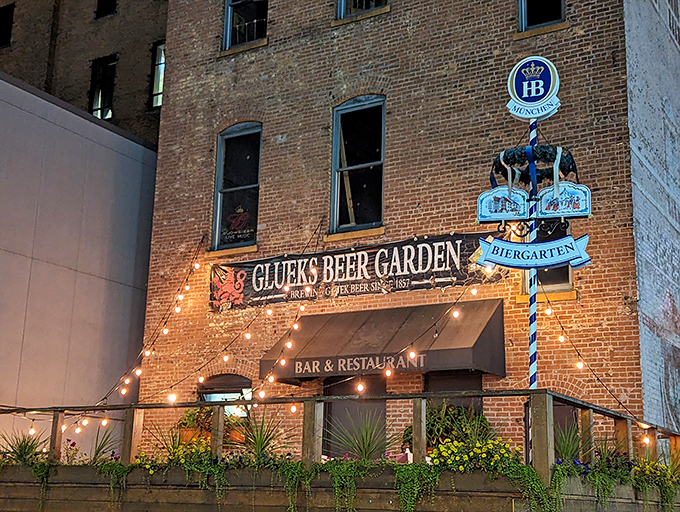 Step into a time machine disguised as a restaurant! Gluek's facade is a charming blend of old-world elegance and Midwest hospitality.