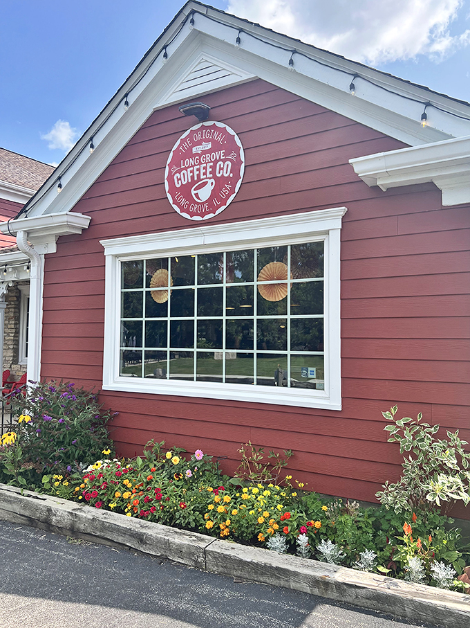 A red barn-like building that's more tempting than a siren's call. This charming exterior houses a world of sweetness waiting to be explored.
