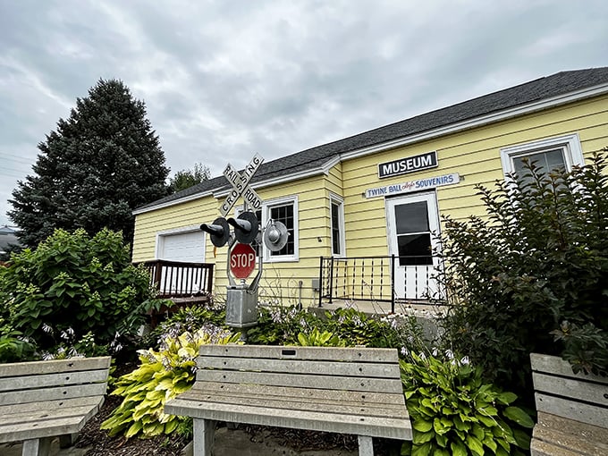 Welcome to twine paradise! This sunny yellow museum houses more string-based wonders than you can shake a yarn stick at.