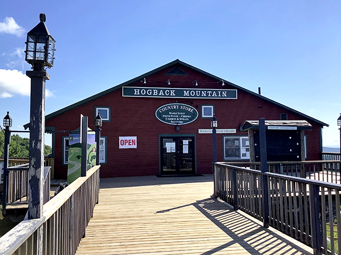 Welcome to Hogback Mountain Country Store, where rustic charm meets maple-infused dreams. This wooden wonderland is like Vermont's answer to Willy Wonka's factory &ndash; minus the Oompa Loompas.